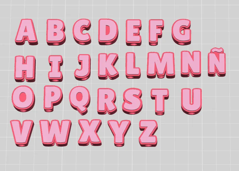 Chunky Letters - Vertical - Free 3D Print Model - MakerWorld