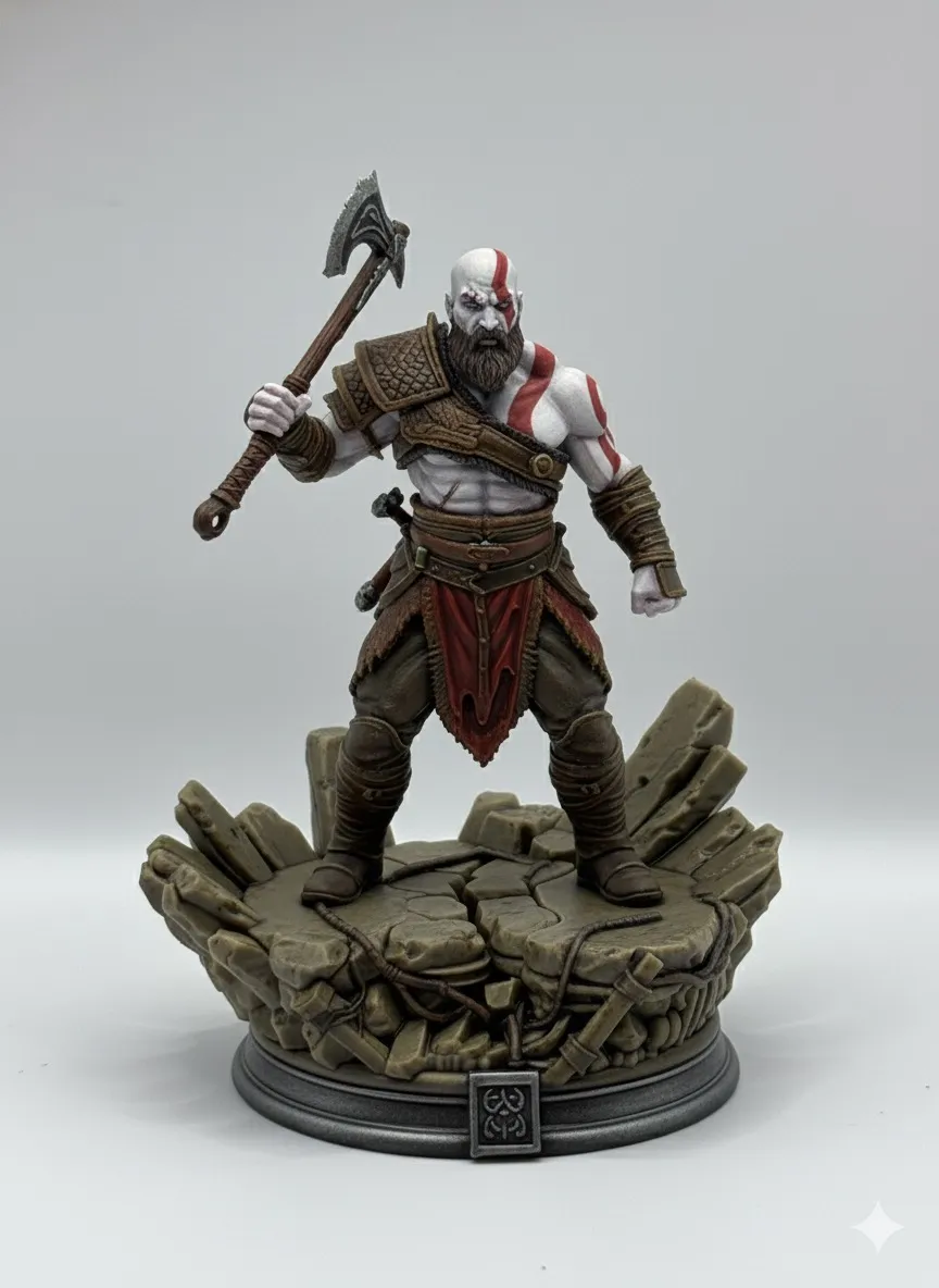 Kratos: God of War - Épico Modelo 3D Imprimível! - Modelo gratuito para ...