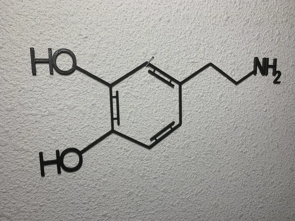 Dopamine molecule structure by nijssels - MakerWorld