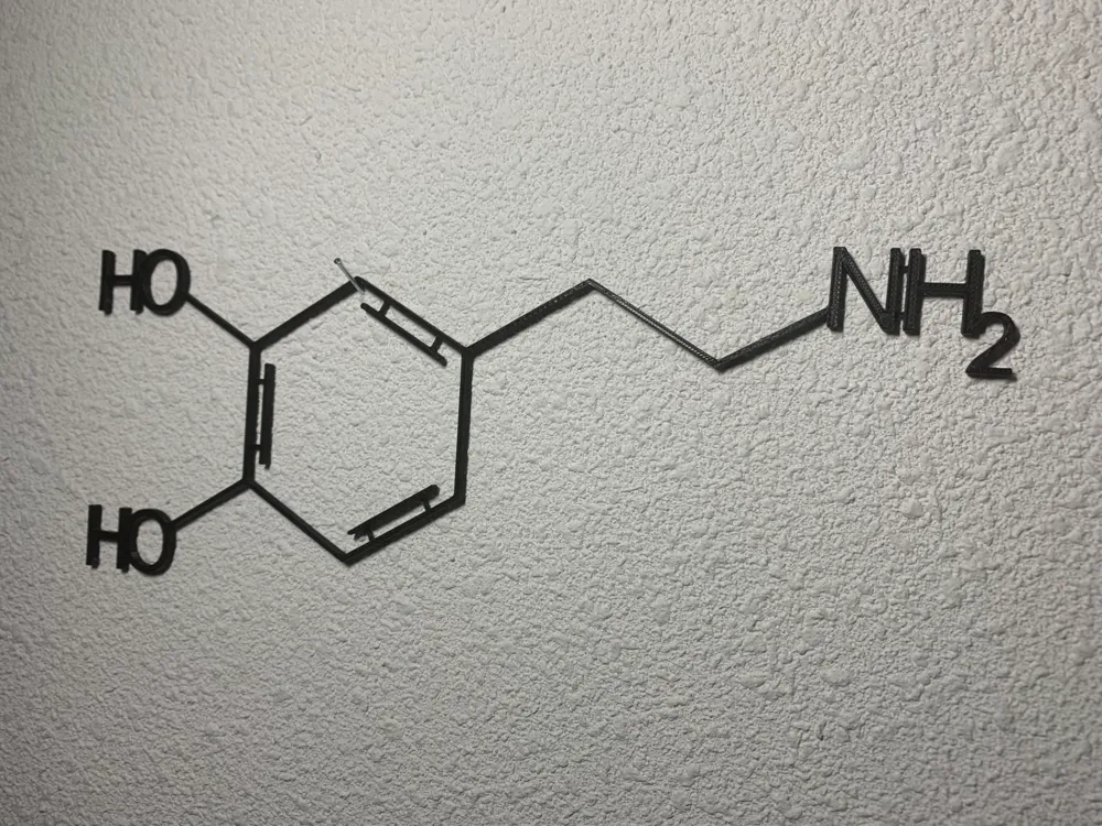 Dopamine molecule structure by nijssels - MakerWorld