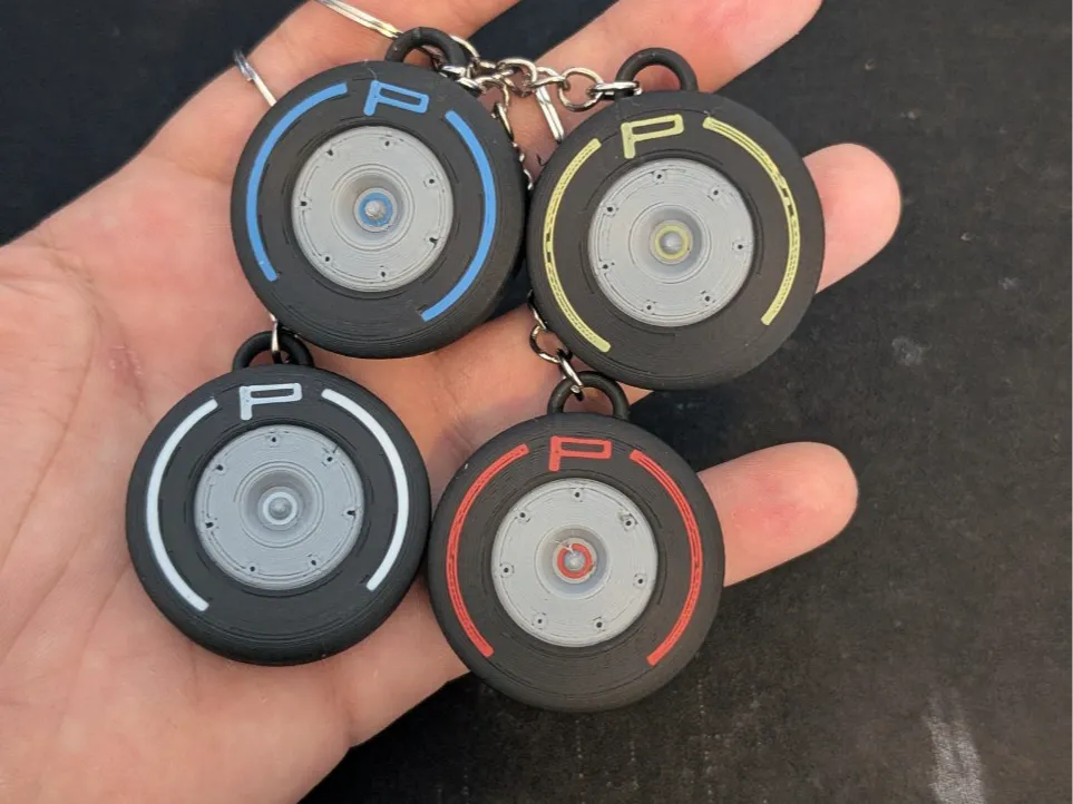 F1 wheel keychain | Formula 1 | Ruota F1 by Kontrol MakerWorld: Download Free 3D Models