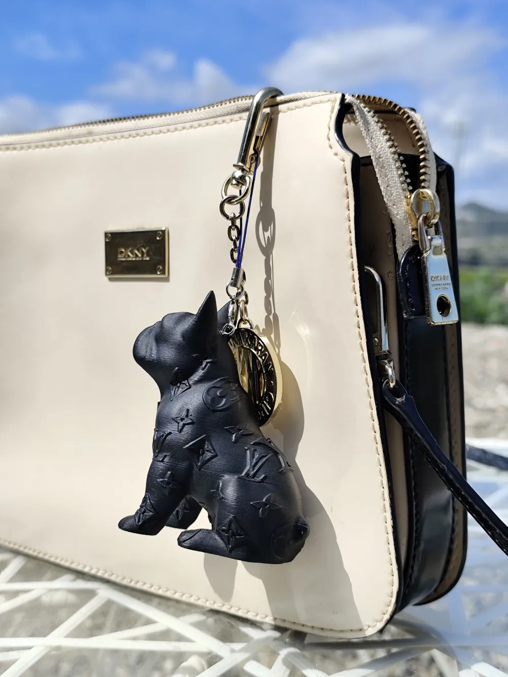 LV-Inspired Frenchie Keychain & Bag Charm - Free 3D Print Model ...