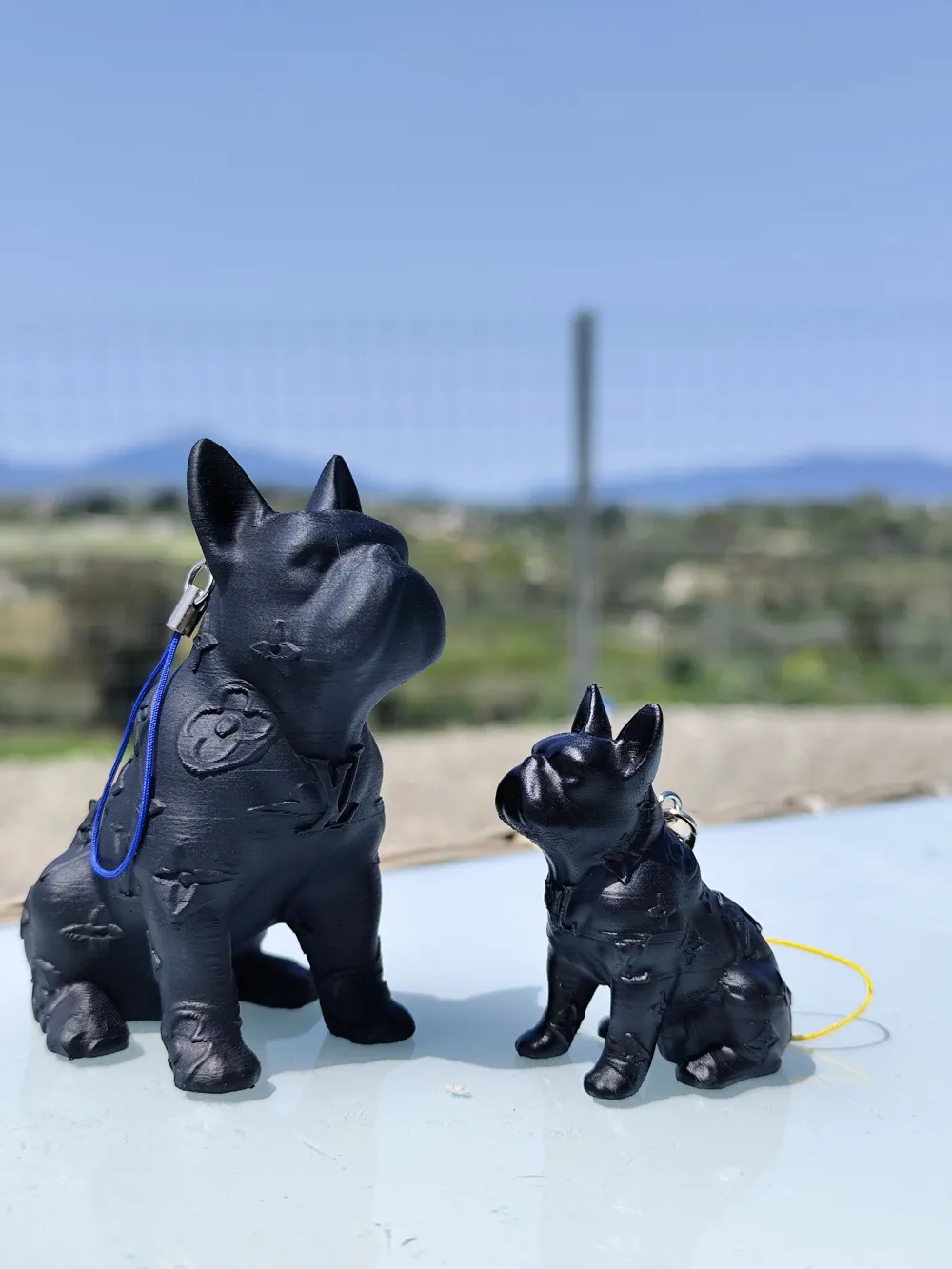 LV-Inspired Frenchie Keychain & Bag Charm - Free 3D Print Model ...