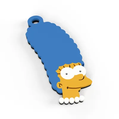The Simpsons Maggie keychain by nicodeimos - MakerWorld