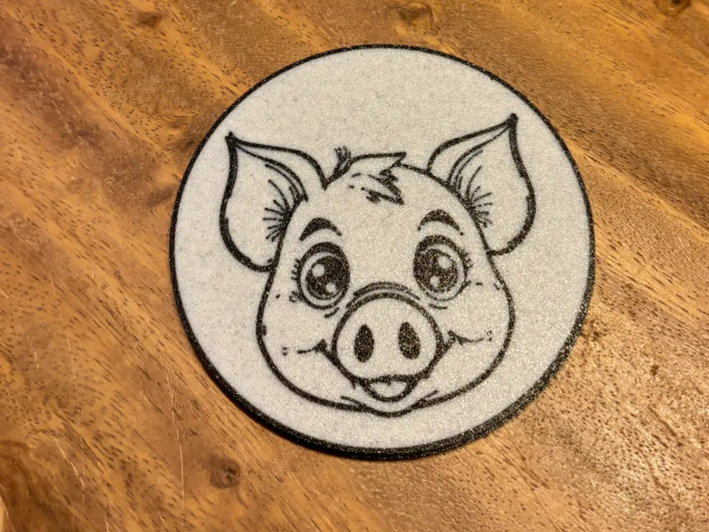 Cute pig coaster by shortzzz - MakerWorld