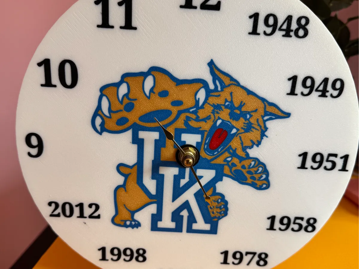 Kentucky Wildcats Basketball Wanduhr Mark Pope von joshrp5 MakerWorld ...