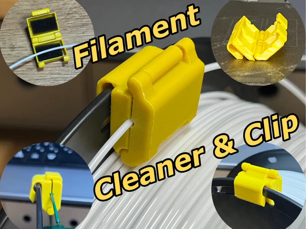 Filament Cleaner & Clip - Free 3D Print Model - MakerWorld