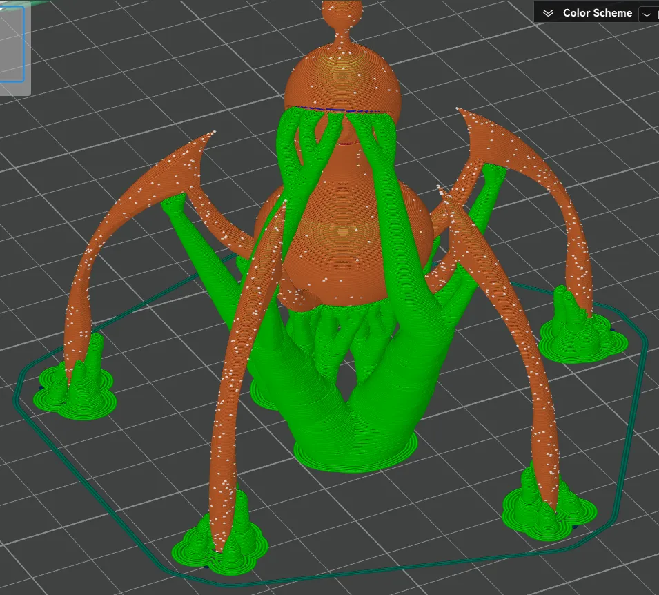 Golden monster with one eye and 5 legs Model by ozalwin - MakerWorld