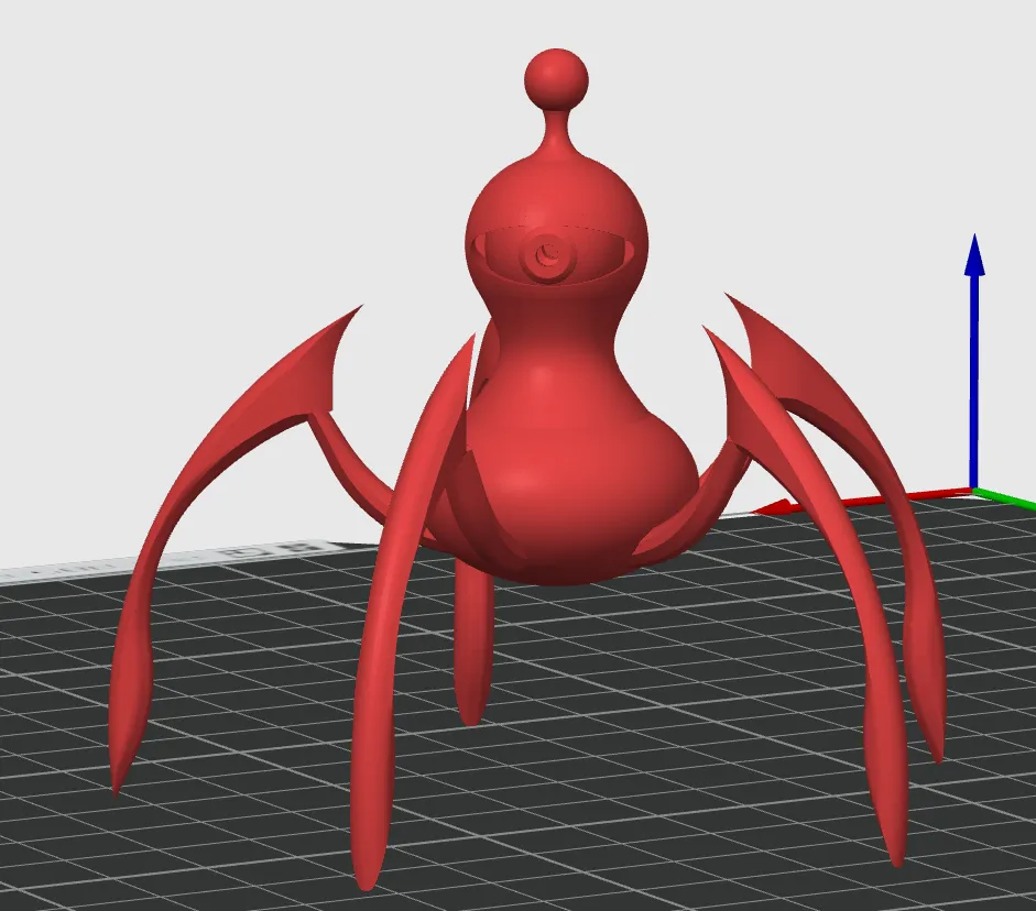 Golden monster with one eye and 5 legs Model by ozalwin - MakerWorld