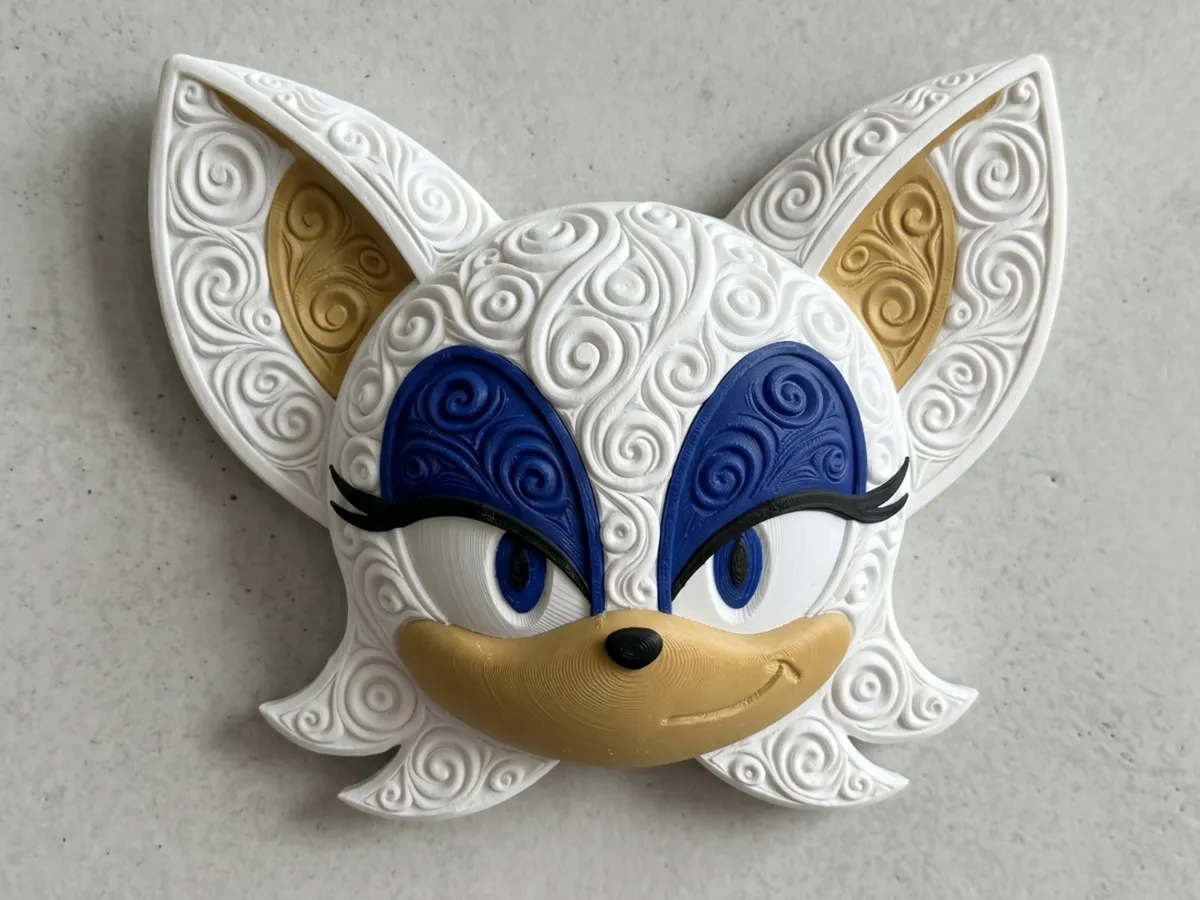 Rouge the Bat - Arte de pared - Fan art Sonic - Free 3D Print Model ...