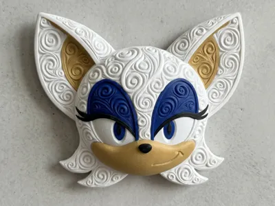 Rouge the Bat - Arte de pared - Fan art Sonic - Free 3D Print Model ...