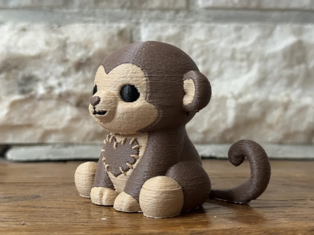 Mocha the Monkey - Cute Meets Plush - Free 3D Print Model - MakerWorld
