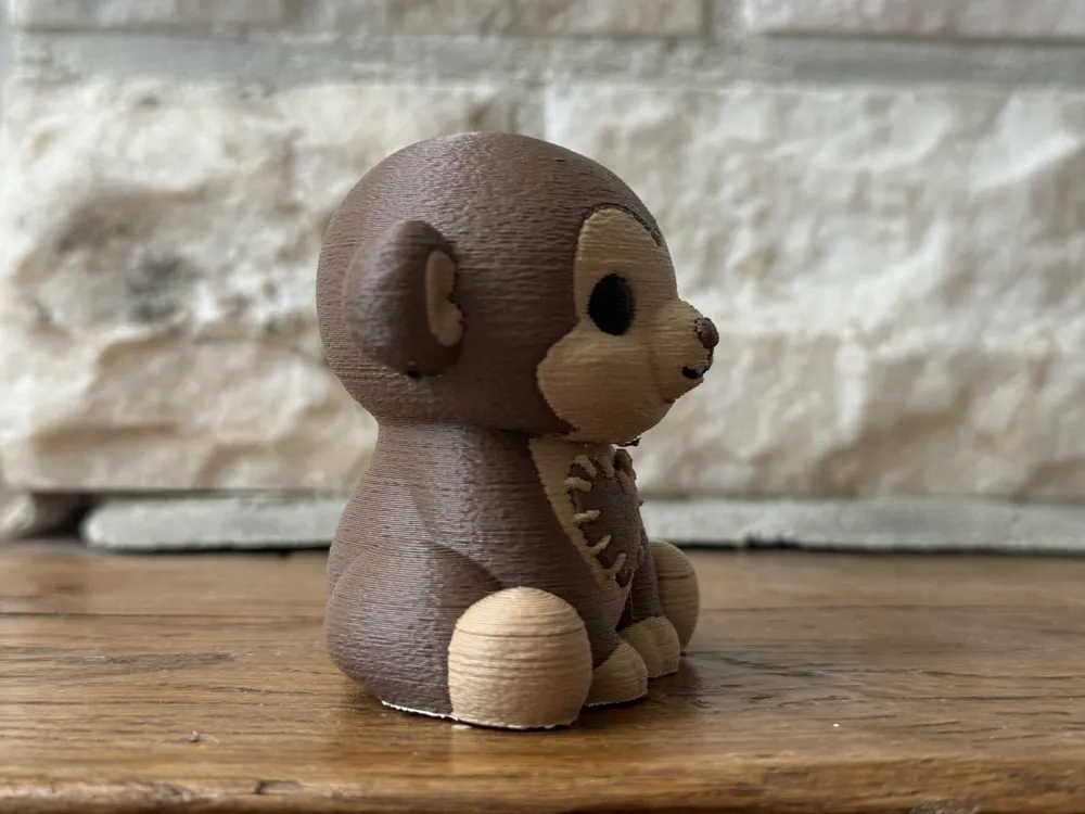 Mocha the Monkey - Cute Meets Plush - Free 3D Print Model - MakerWorld