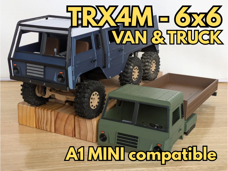 TRX4M 6x6 - Body, Chassis & Skid - Free 3D Print Model - MakerWorld