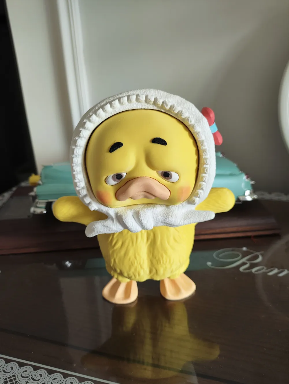 Annoying Duck Figurine Model Cute Pouting Duck Little Yellow Duck Plush ...