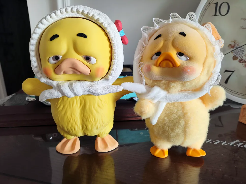 Annoying Duck Figurine Model Cute Pouting Duck Little Yellow Duck Plush ...