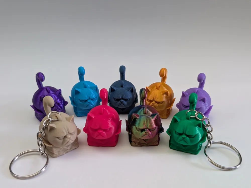 Grumpy Cat "in" a Box – Keychain - Free 3D Print Model - MakerWorld