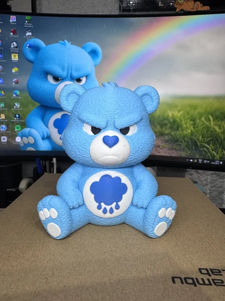 El osito gruñón 'de la suerte' azul por Lemmy3DPrint MakerWorld: Descarga Modelos 3D Gratuitos