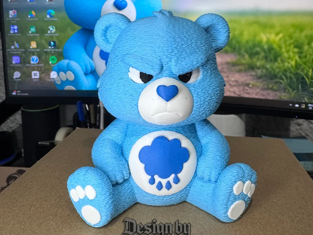 The Blue - Little Grumpy Bear - Free 3D Print Model - MakerWorld