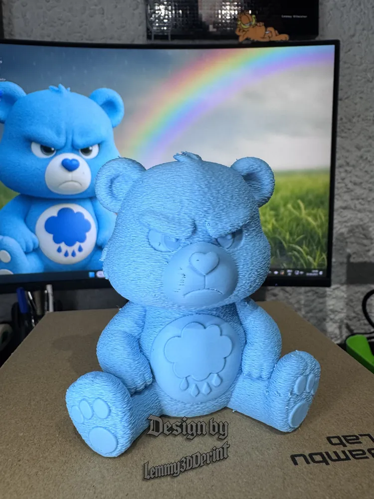 The Blue - Little Grumpy Bear - Free 3D Print Model - MakerWorld
