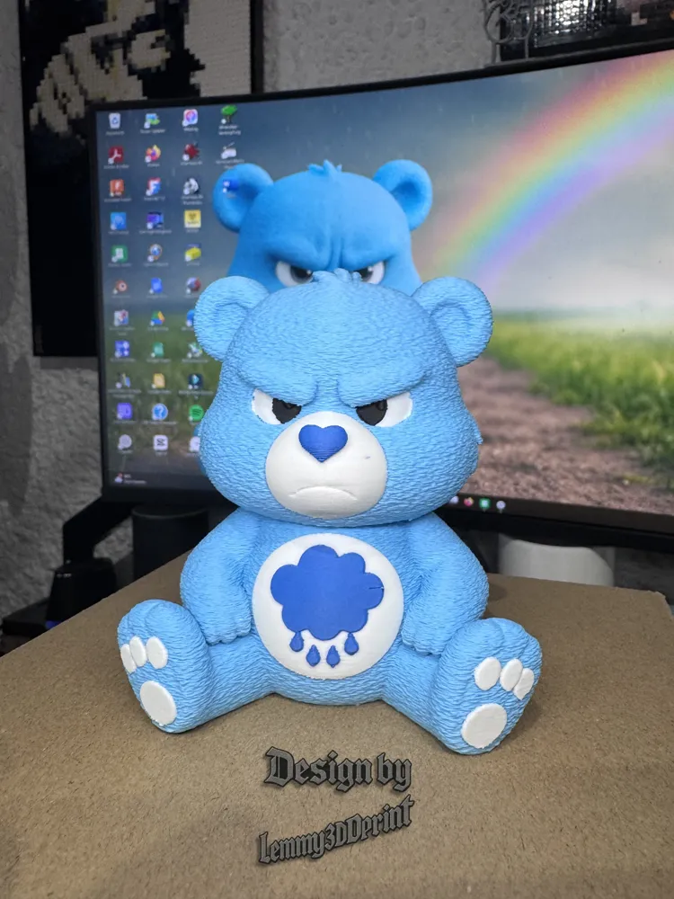 The Blue - Little Grumpy Bear by Lemmy3DPrint MakerWorld: Download Free ...