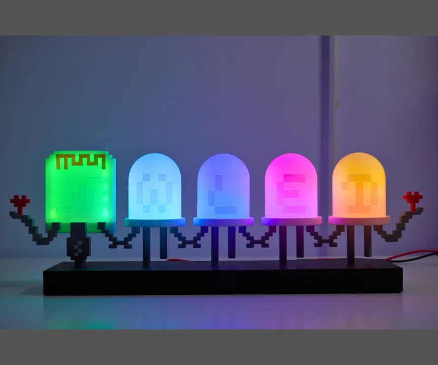 Wled Lamp – Audio Reactive (ESP32 + WS2812B) - Free 3D Print Model ...