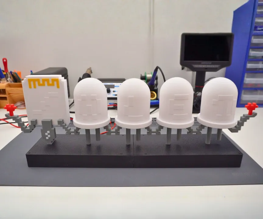 Wled Lamp – Audio Reactive (ESP32 + WS2812B) - Free 3D Print Model ...