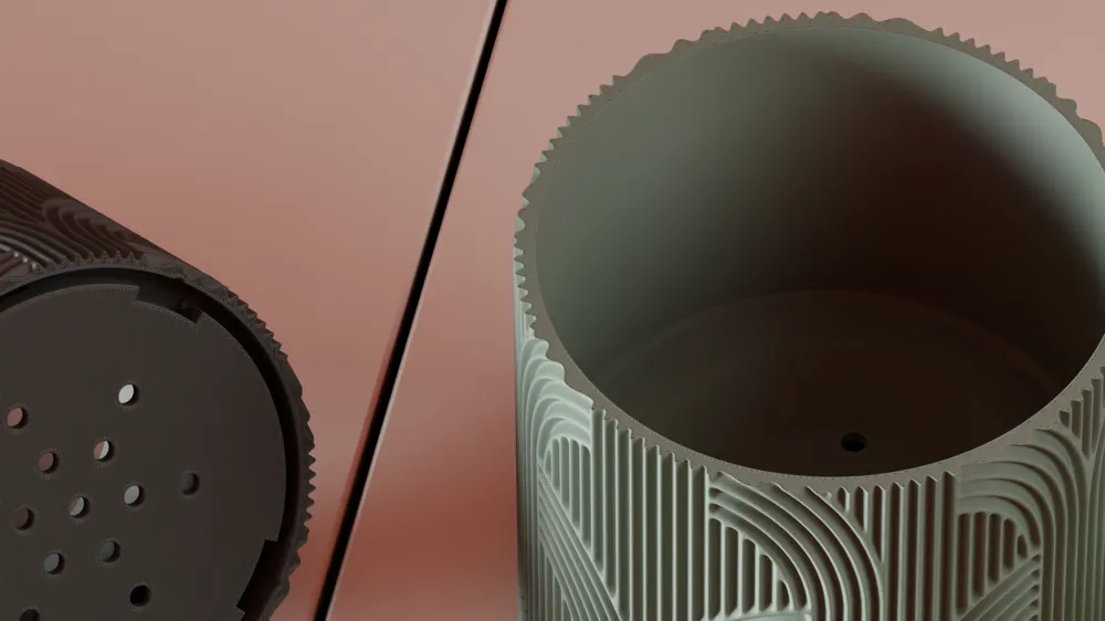 Plant Pot with Integrated Drip Tray. Nice Planter by Abstractia Design ...