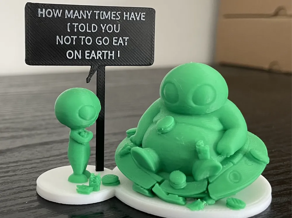 Alien Gourmand – Saucer Crash - Free 3D Print Model - MakerWorld