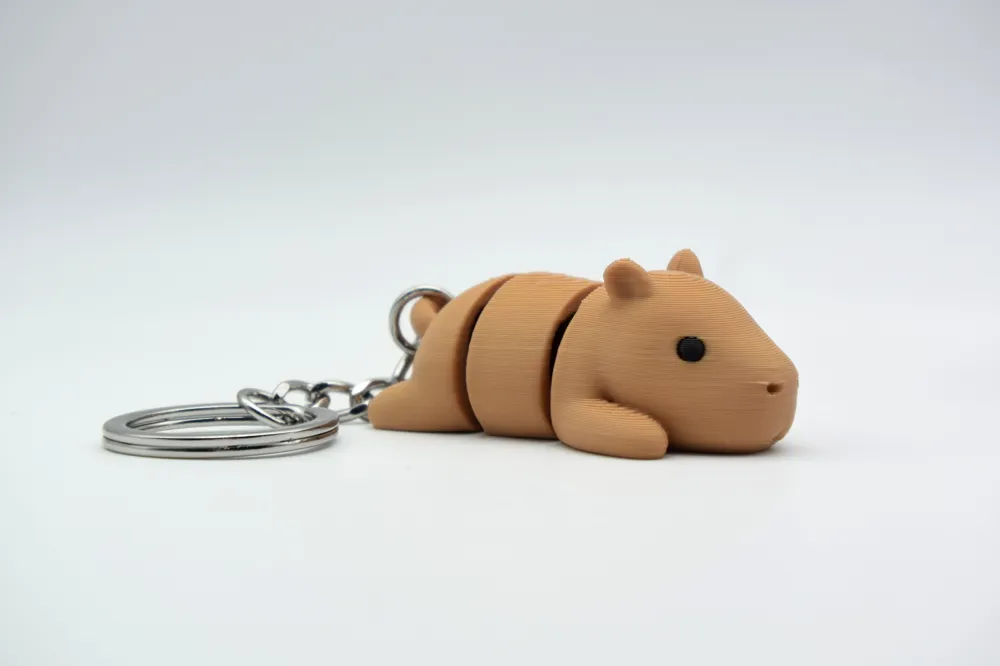 Flexi Capybara - Articulated Keychain - Free 3D Print Model - MakerWorld