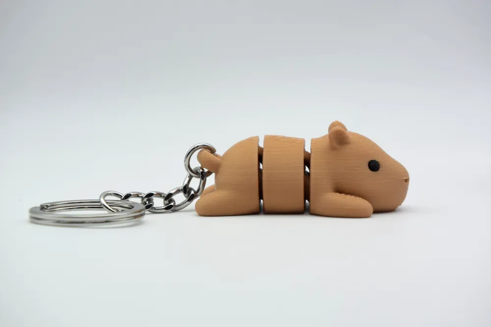 Flexi Capybara - Articulated Keychain - Free 3D Print Model - MakerWorld