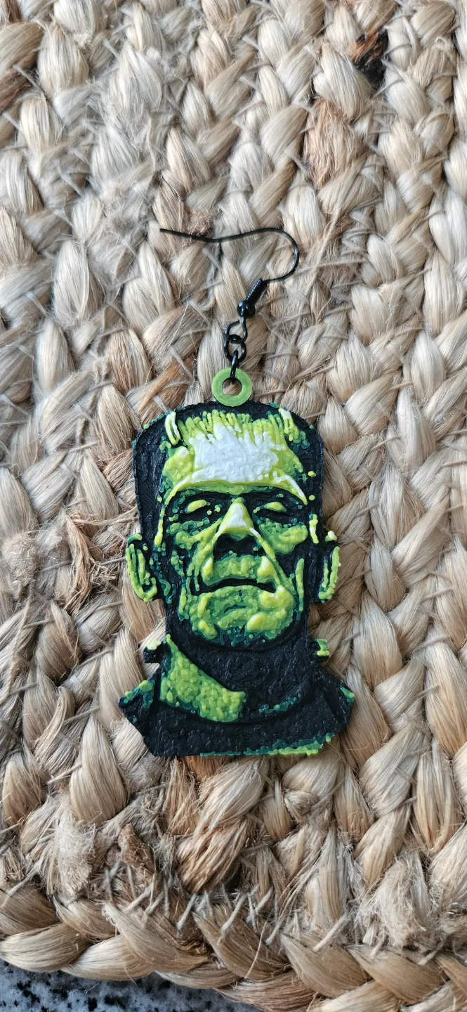 Frankenstein-inspired earrings by PrintedColorado MakerWorld: Download ...