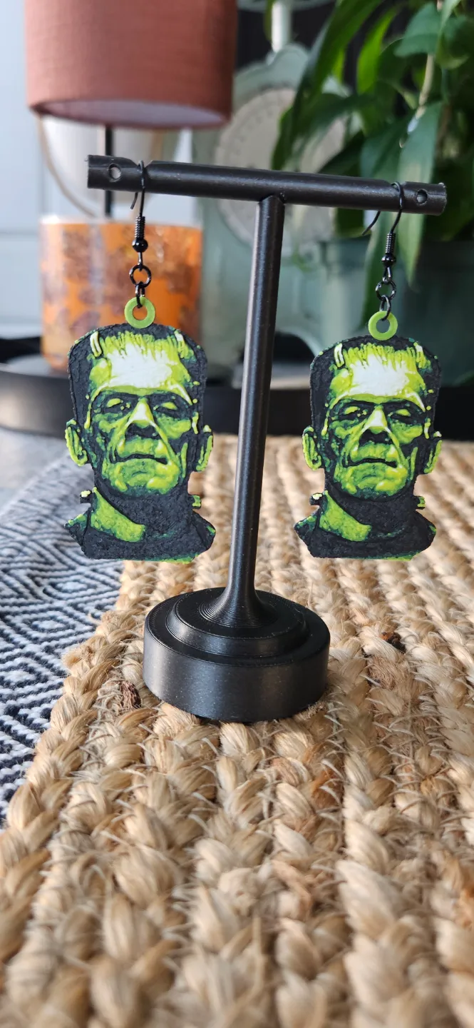 Frankenstein-inspired earrings by PrintedColorado - MakerWorld
