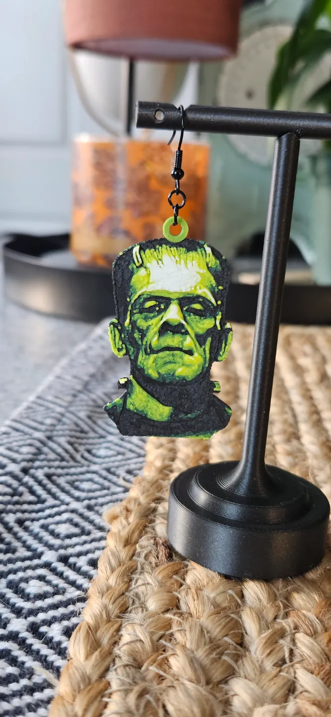Frankenstein-inspired earrings by PrintedColorado - MakerWorld