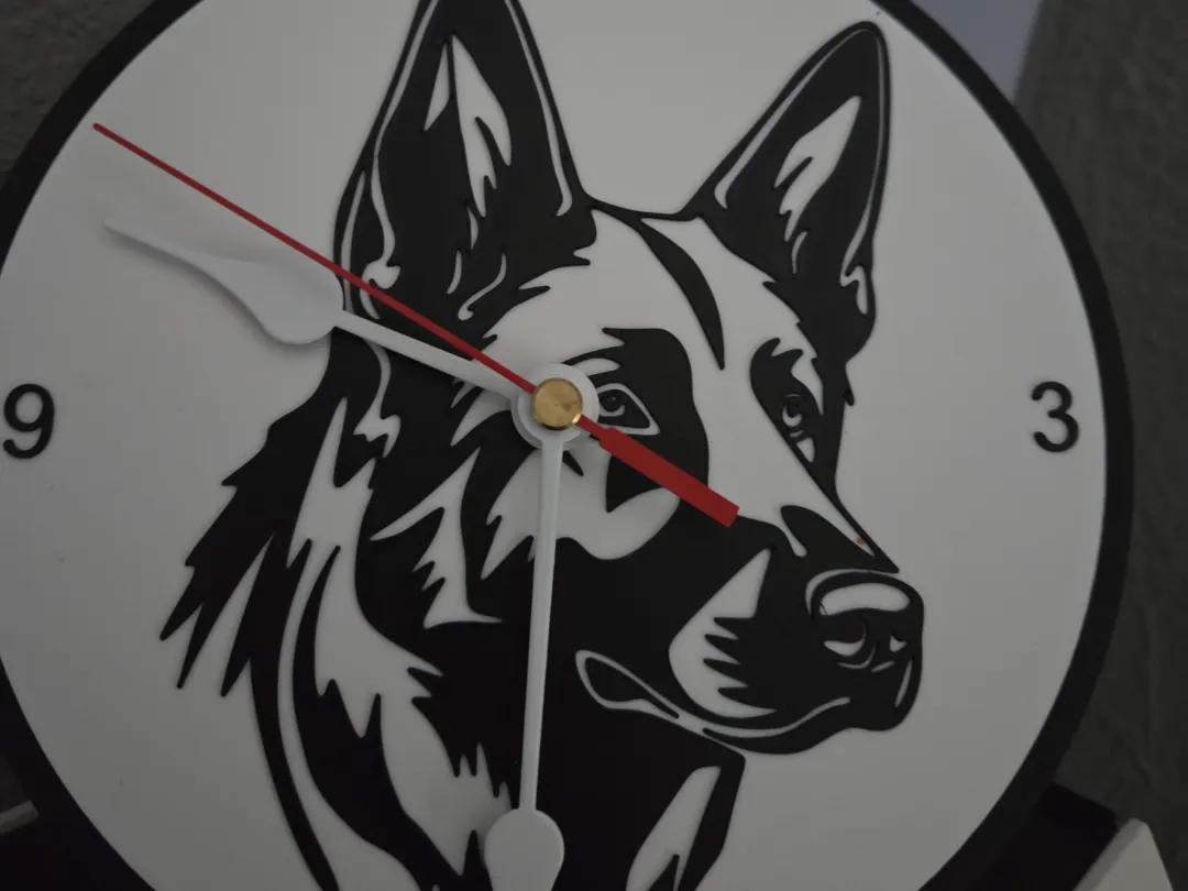 german shepherd dog clock - Free 3D Print Model - MakerWorld
