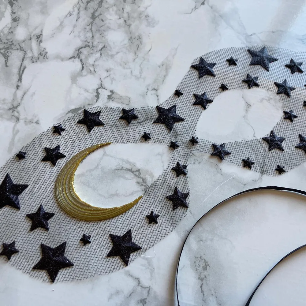 Floating Moon and Stars Masquerade Mask by PenolopyBulnick - MakerWorld