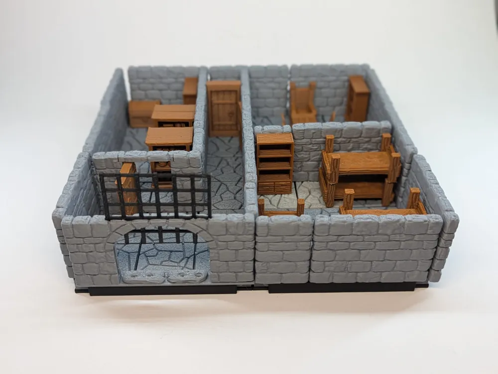 Dnd modular dungeon - Walls - Free 3D Print Model - MakerWorld