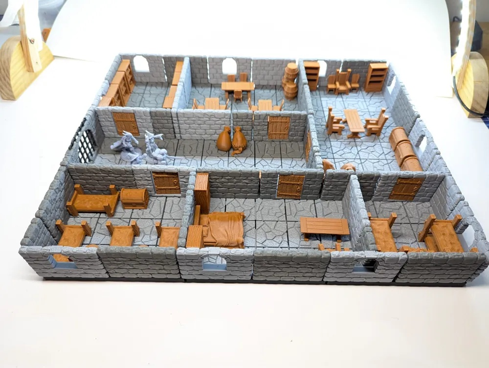 Dnd modular dungeon - Walls - Free 3D Print Model - MakerWorld