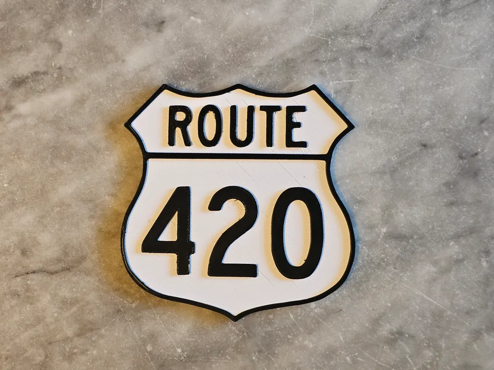 Route 420 road sign by dubmehardMakerWorld: Download Free 3D Models