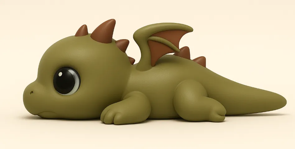 cute articulated flexi baby Dragon - Free 3D Print Model - MakerWorld