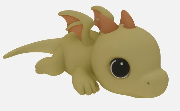 cute articulated flexi baby Dragon - Free 3D Print Model - MakerWorld