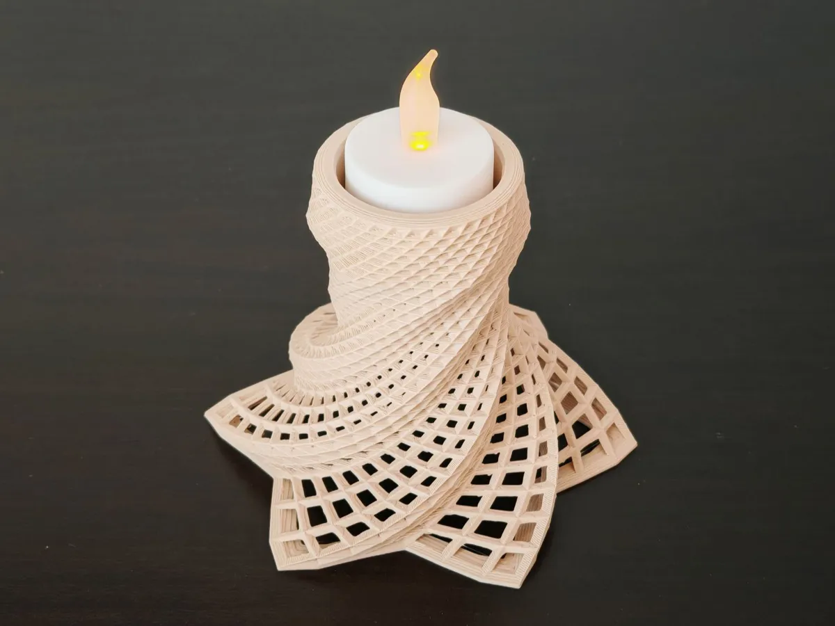 Twisted candlestick - Free 3D Print Model - MakerWorld