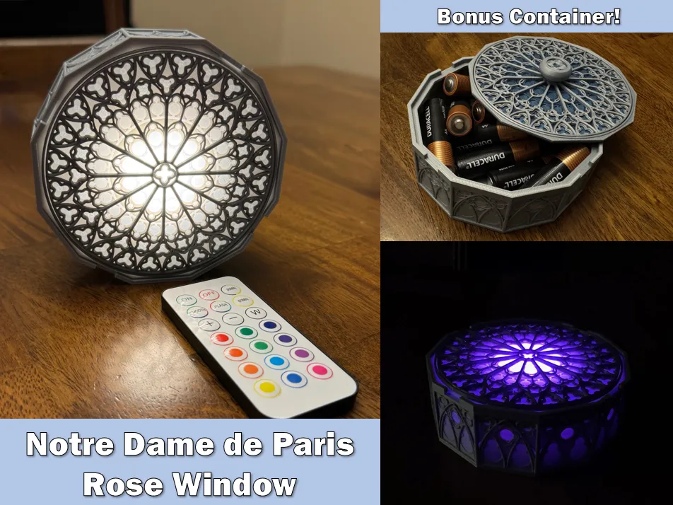 Notre Dame Rose Window (Lightbox and Container) by krayt dragon ...