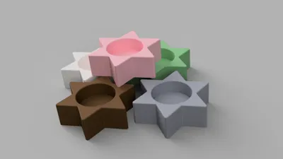 christmas candle holder star by farkaskeve07 - MakerWorld