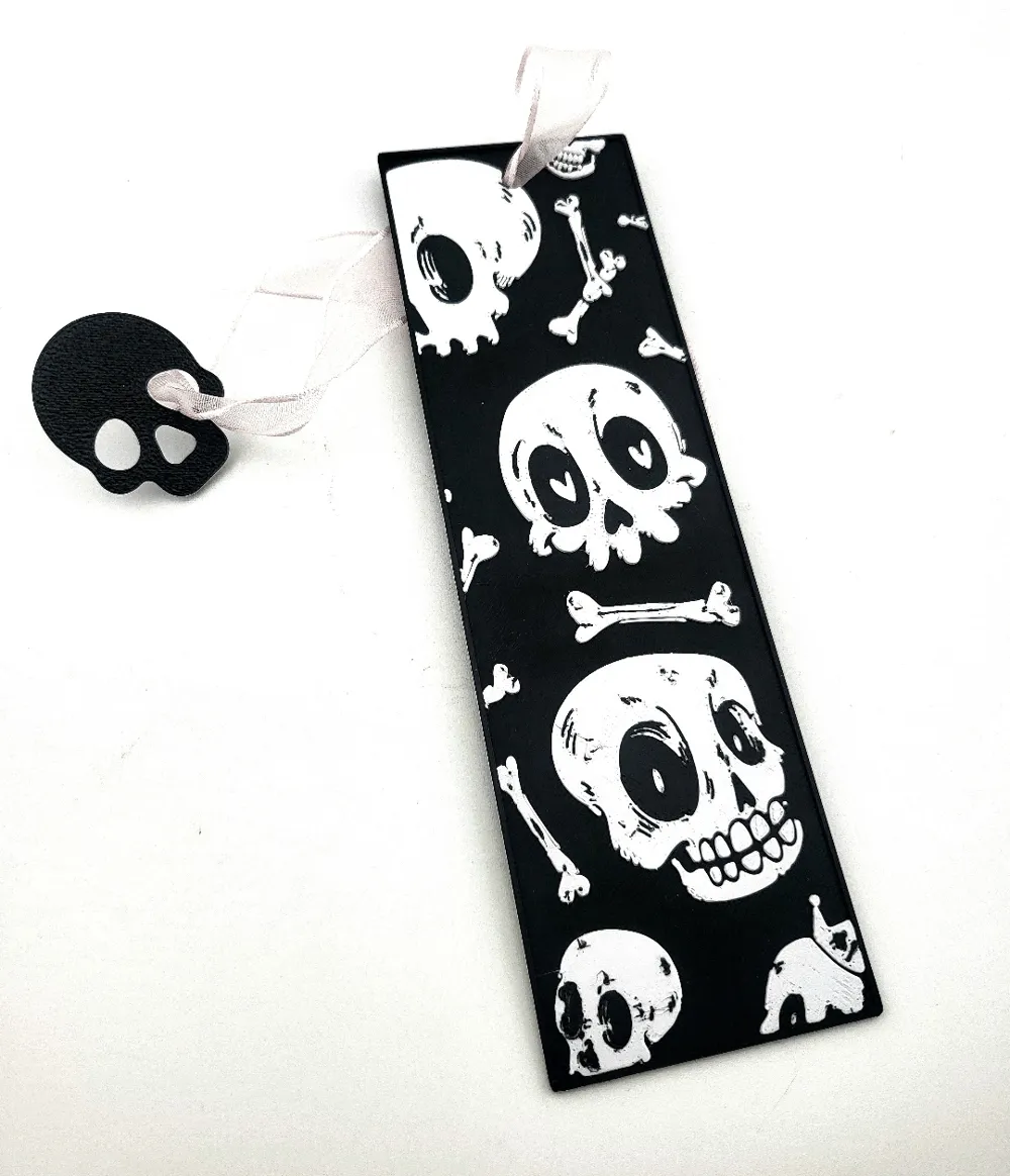 Bookmark skull and bones kawaii by Mad_power - MakerWorld