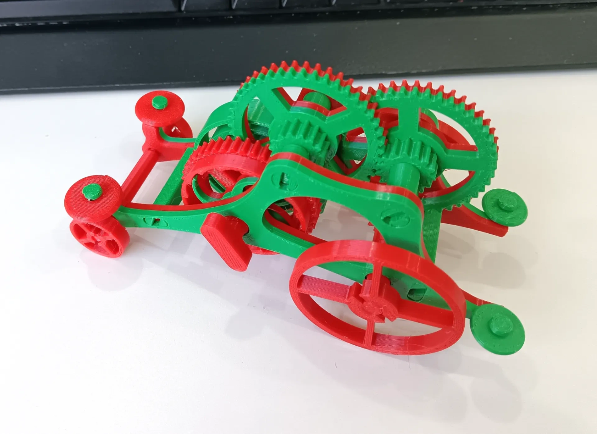 Fun Assembly—Four-Wheeled Clockwork Gear Car—with Steering Wheel by ...