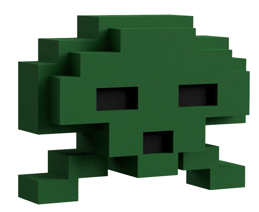 Space Invaders OCTOPUS Ornament by WikiZell - MakerWorld
