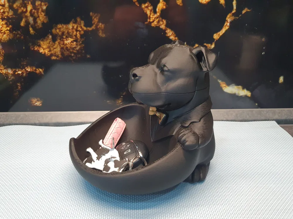 Staffordshire Bull Terrier Candy Dish etc. by Staffbull_love MakerWorld ...
