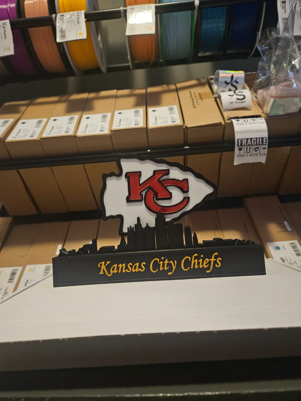 kansas city Chiefs with the skyline of kansas NFL by Jessie_3d_art ...