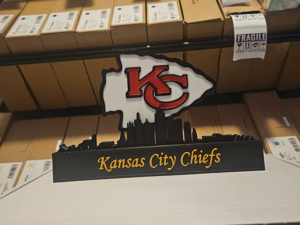 kansas city Chiefs with the skyline of kansas NFL by Jessie_3d_art ...